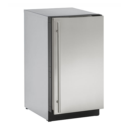 U-LINE 18 Stainless Steel Clear Ice Maker with Pump- Left Hinge