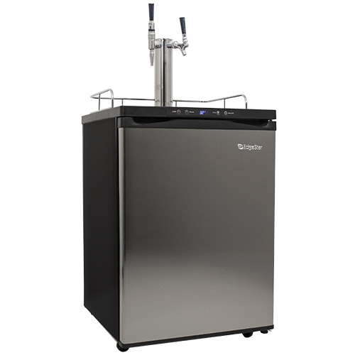 EdgeStar Stainless Steel Dual Tap Cold Brew Coffee + Beer Dispenser